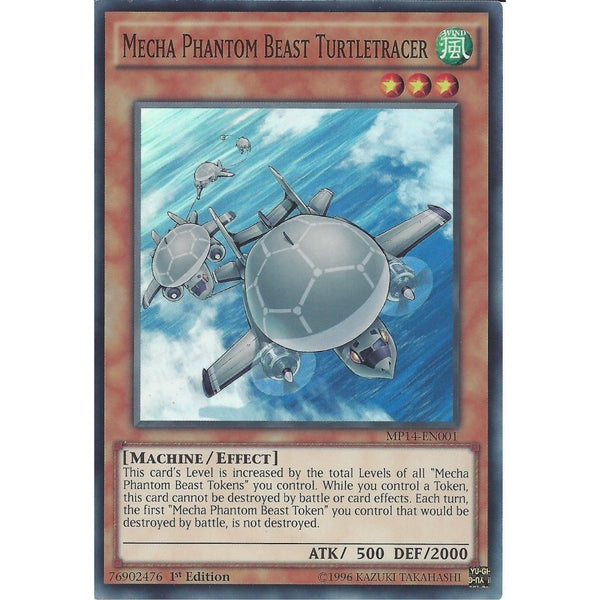 Yu-Gi-Oh MECHA PHANTOM BEAST TURTLETRACER - Super Rare - MP14-EN001 1s ...